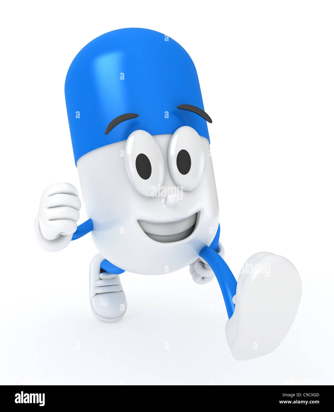 3D Illustration of a Running Capsule Stock Photo - Alamy