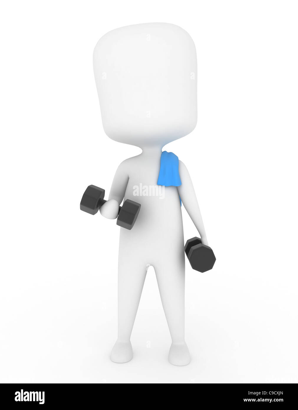 3D Illustration of a Man Working Out Stock Photo - Alamy