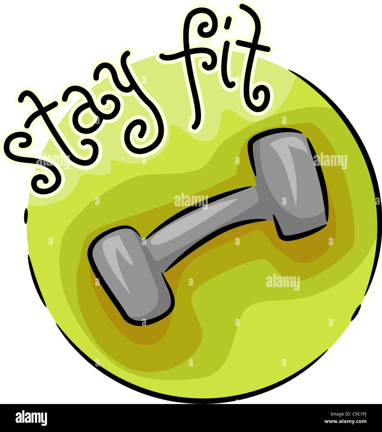 Icon Illustration Featuring a Dumbbell Stock Photo - Alamy