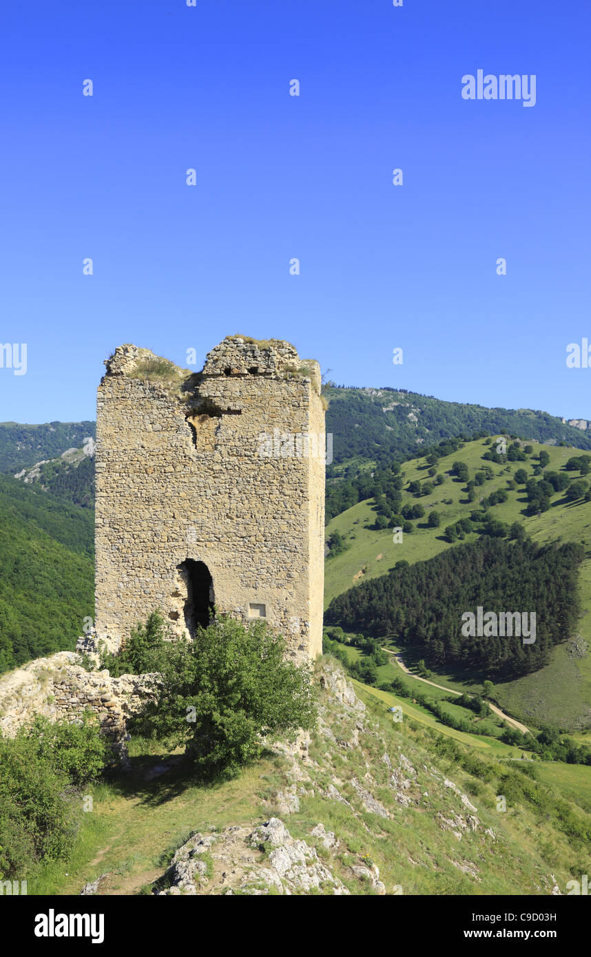 Image of Coltesti fortress.It was built in 13th century on a rocky ...