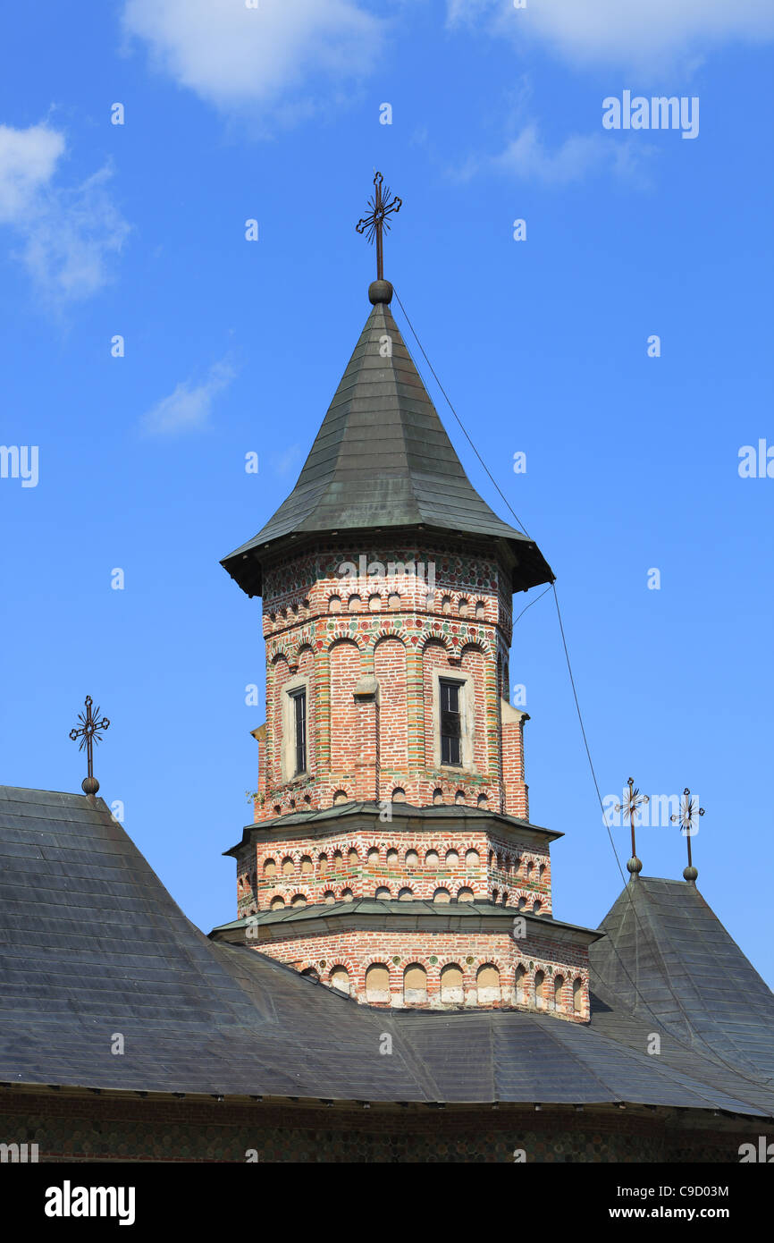 Close-up image of the tower of Neamt Monastery,Moldavia,Romania Stock ...