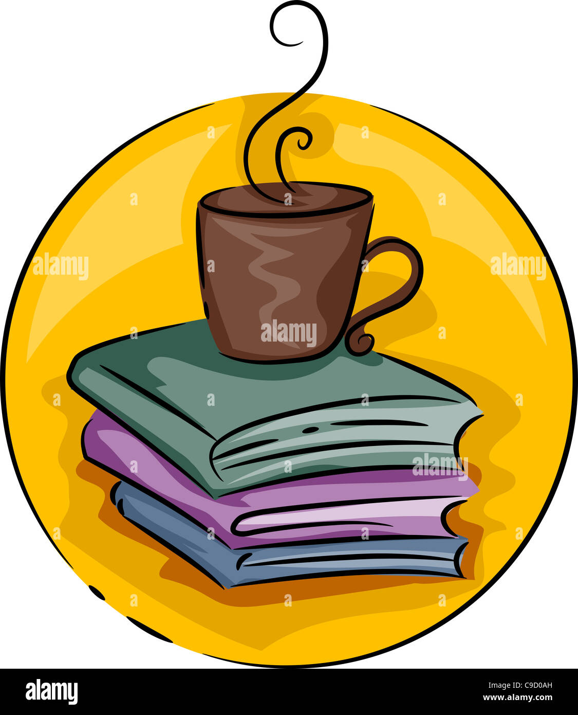 Icon Illustration of Coffee Table Books Stock Photo - Alamy