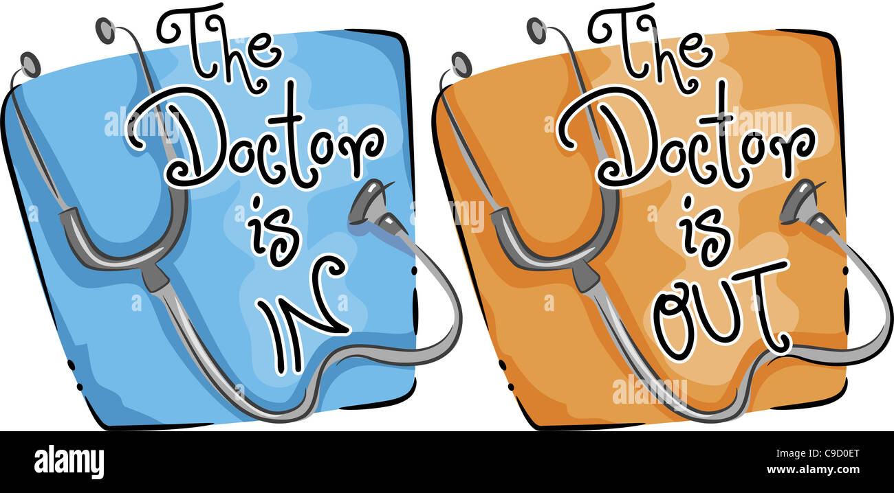 Illustration Featuring a Common Clinic Sign Stock Photo - Alamy