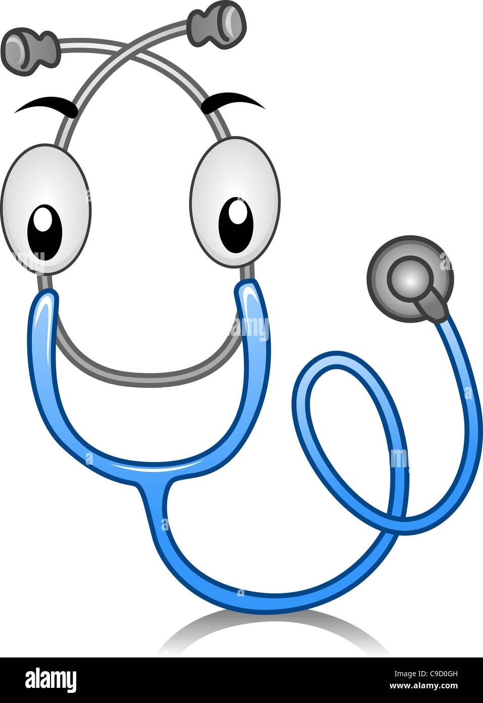 Illustration of a Happy Stethoscope Stock Photo - Alamy