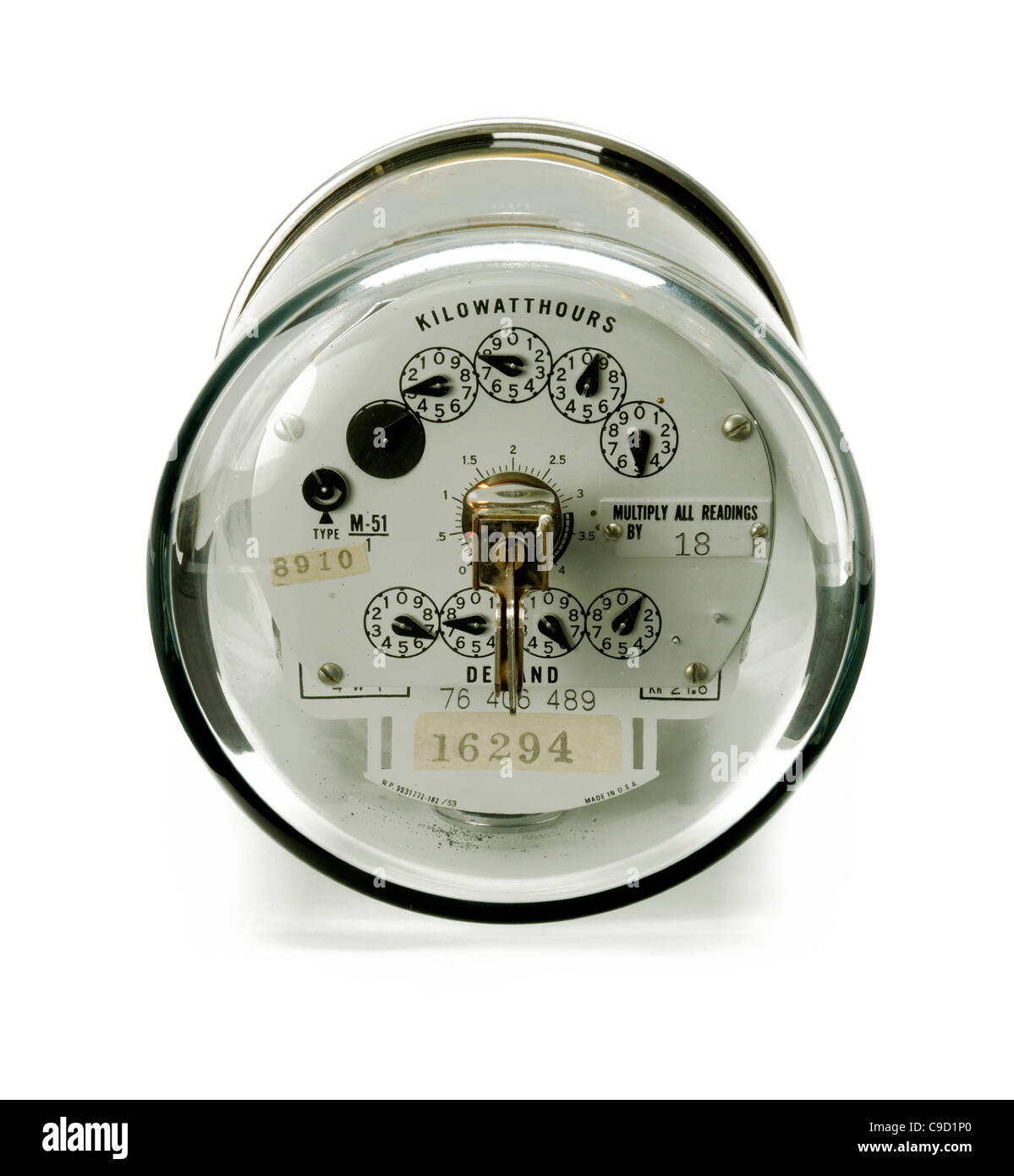 Close-up of an electric meter Stock Photo - Alamy