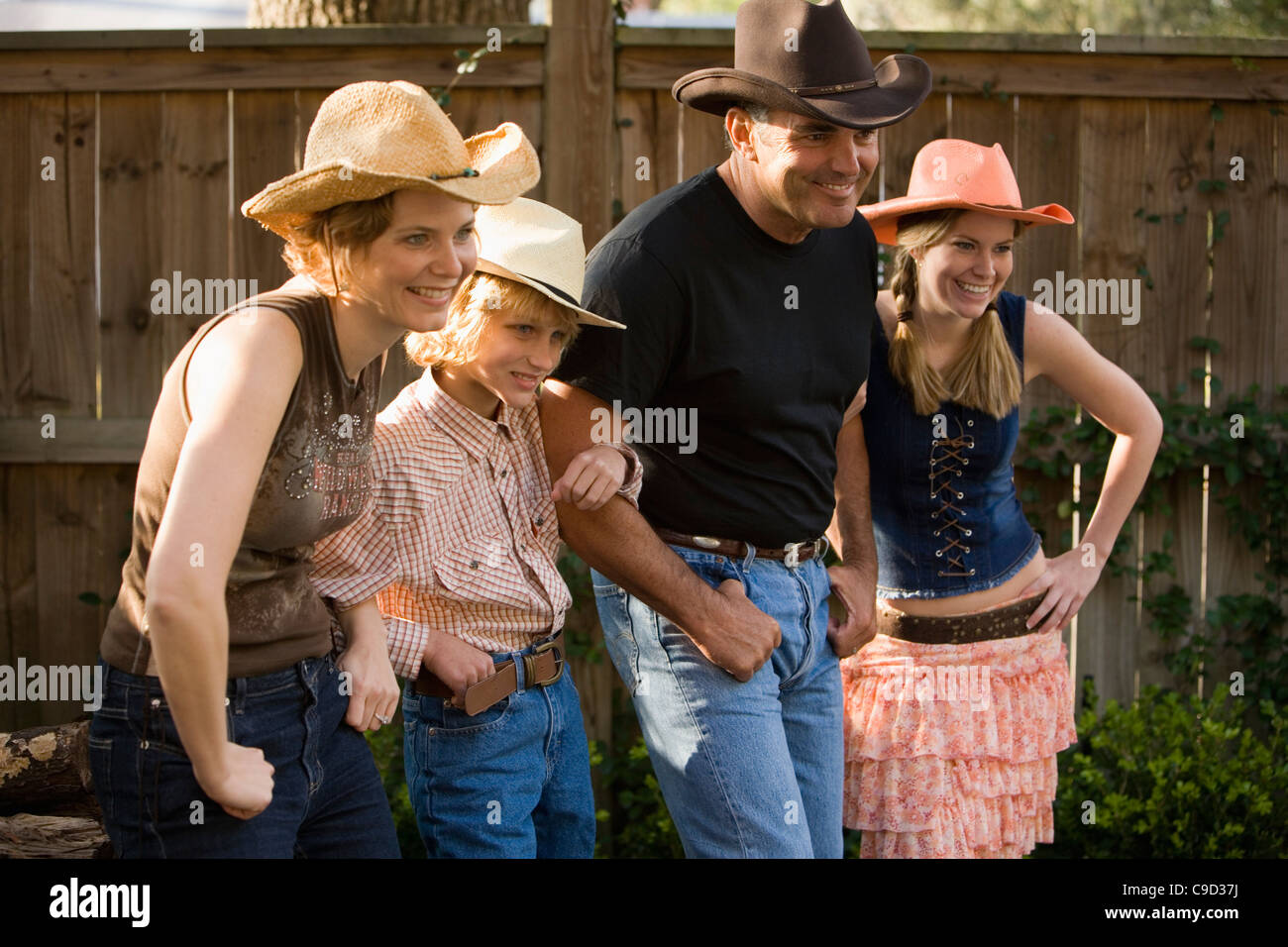 Portrait of a country family Stock Photo - Alamy