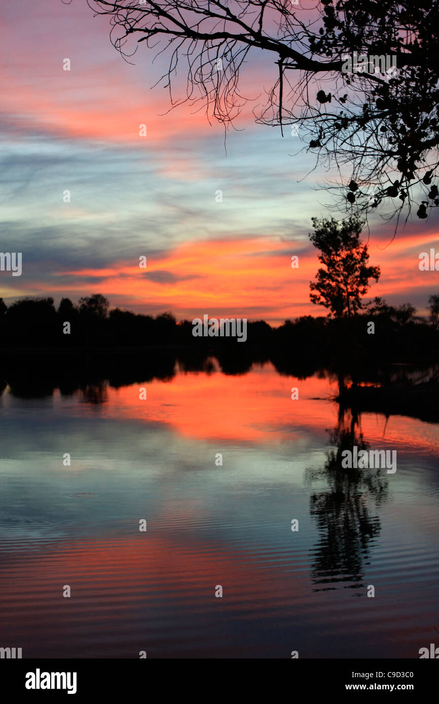 USA, Arizona, Yuma, Fortuna Pond at sunset Stock Photo - Alamy