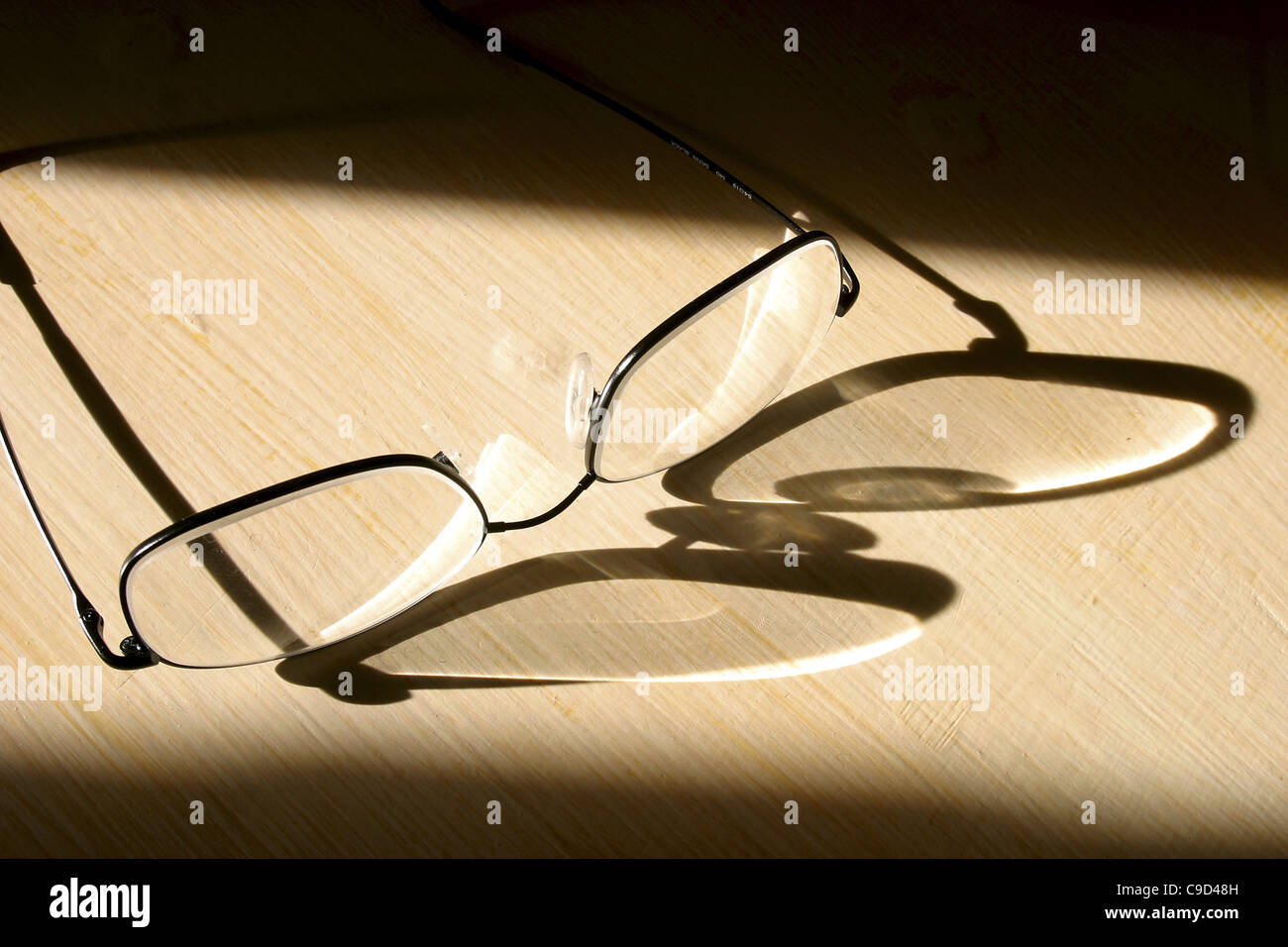 Close-up of a pair of eyeglasses Stock Photo - Alamy