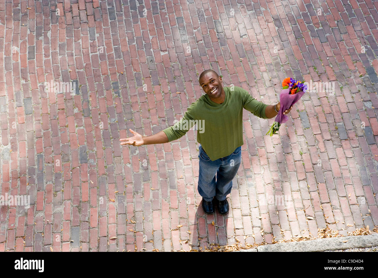 Elevated view handsome young hi-res stock photography and images - Alamy