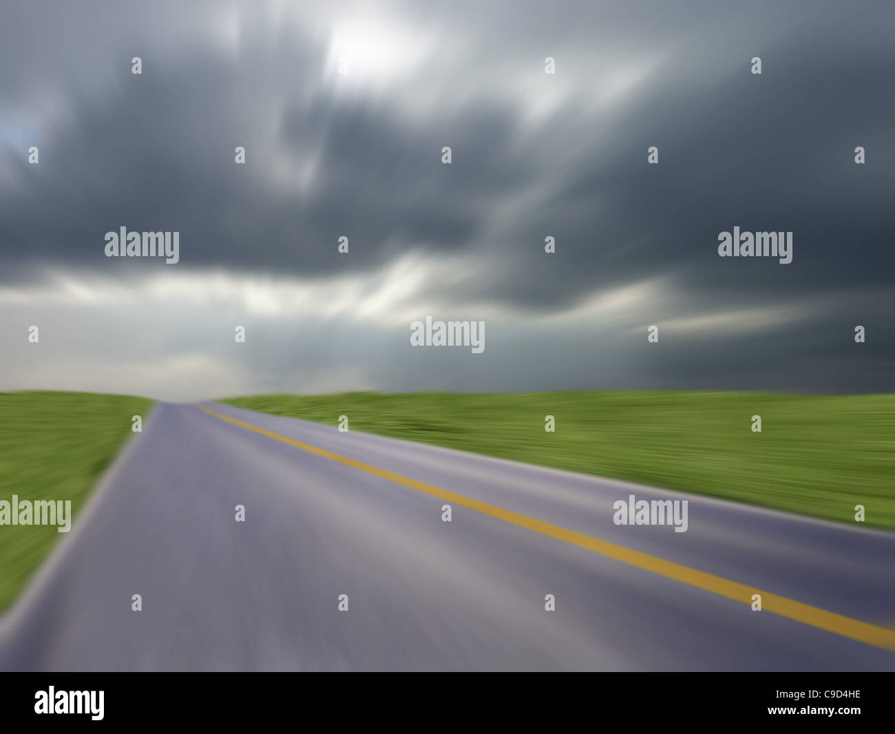 Empty stretch of highway Stock Photo - Alamy