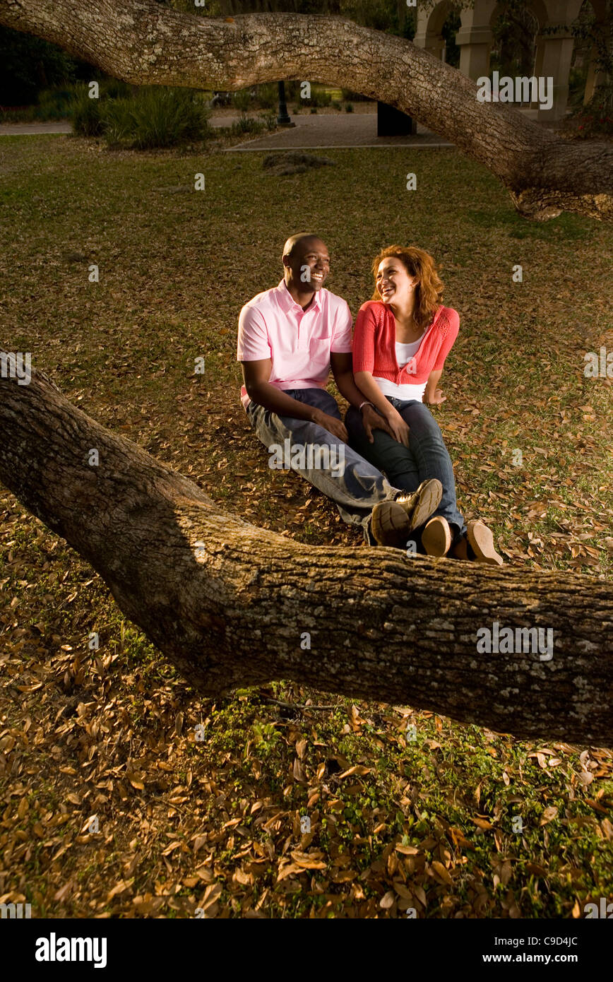 Man sitting under oak tree hi-res stock photography and images - Alamy