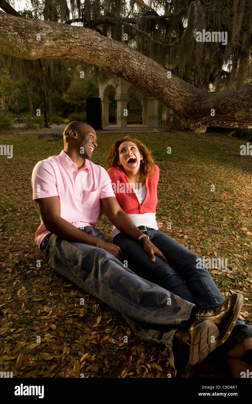 Man sitting under oak tree hi-res stock photography and images - Alamy