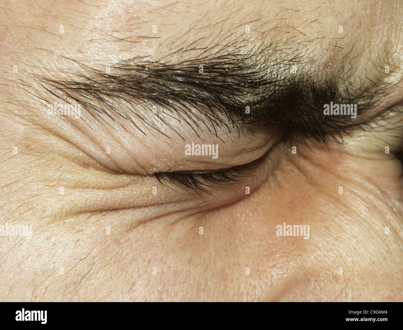 Mans face closed eyes close up hi-res stock photography and images - Alamy