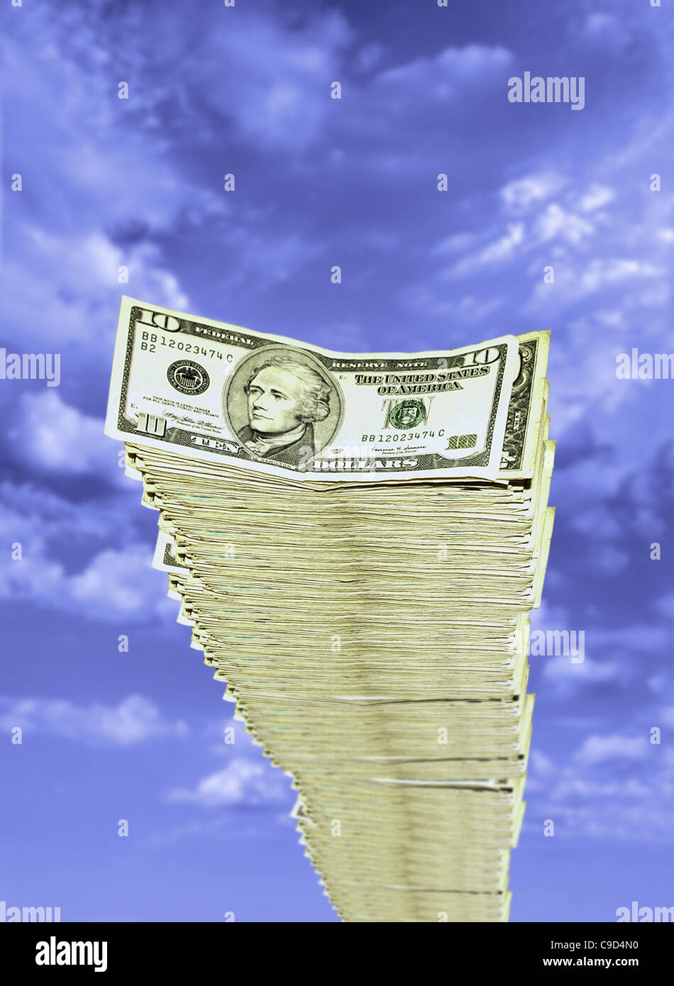 Stack of US paper money Stock Photo - Alamy