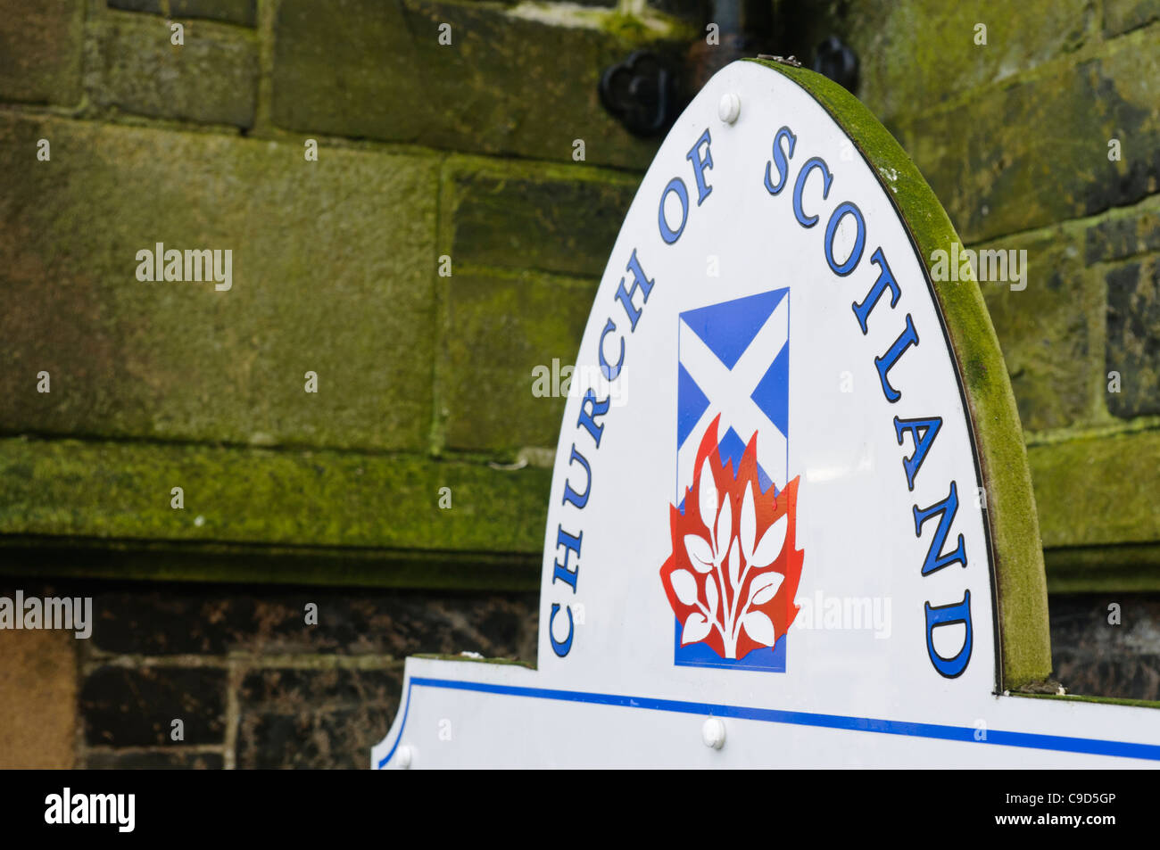 Church of Scotland sign Stock Photo - Alamy