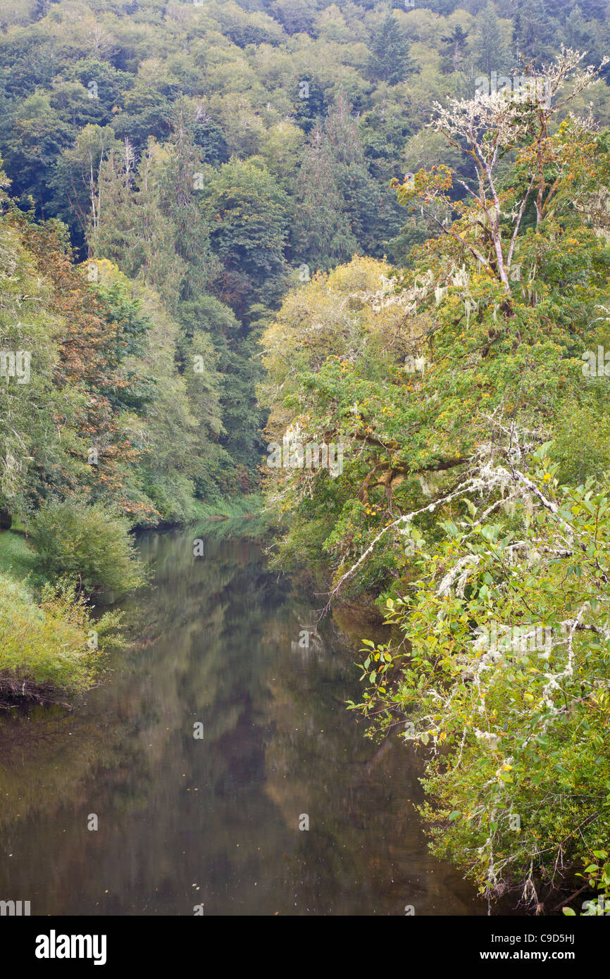 USA, Oregon, View of Alsea River valley Stock Photo - Alamy