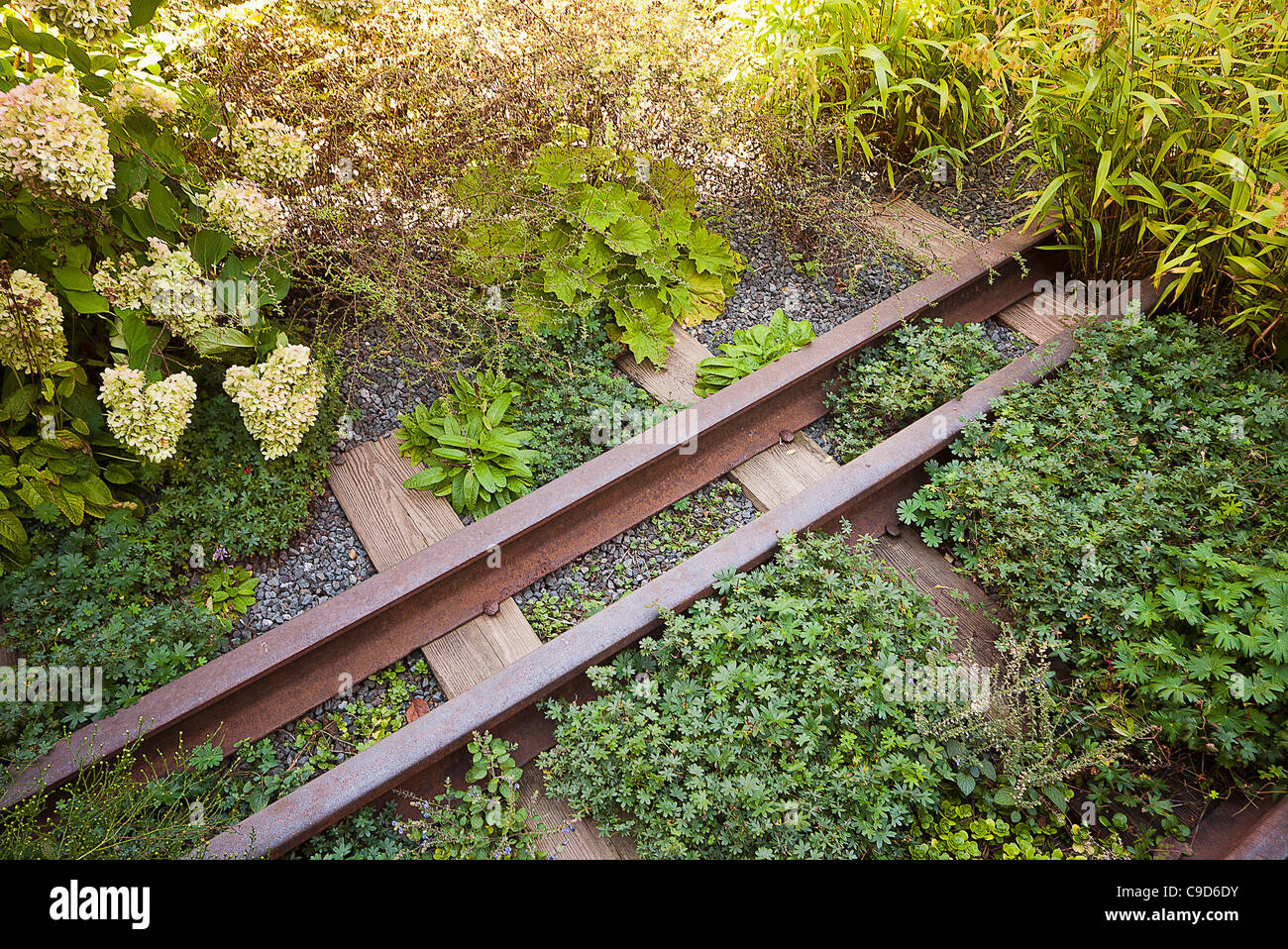 USA, New York, Manhattan, West Side, High Line, a section of the ...