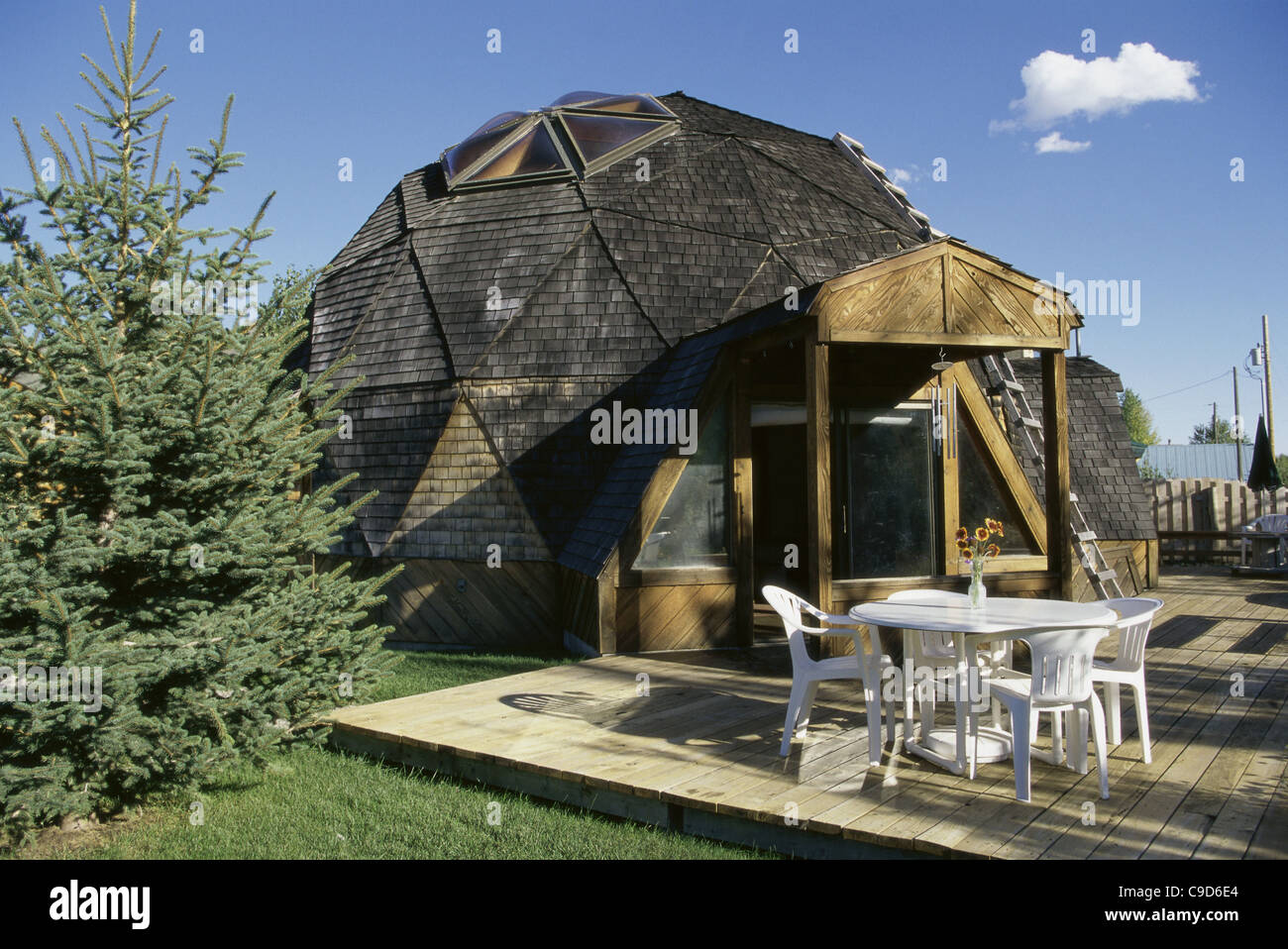 Polygon shaped house, Ketchum, Idaho, USA Stock Photo - Alamy