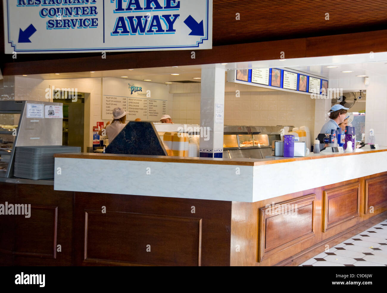 Fish and chip shop counter hi-res stock photography and images - Alamy
