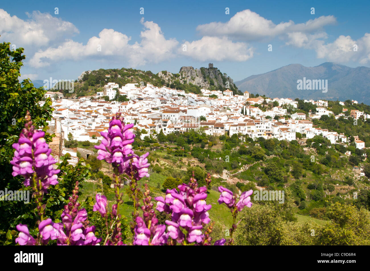 View of the "white town" of Gaucin, Andalucia, Spain Stock Photo - Alamy