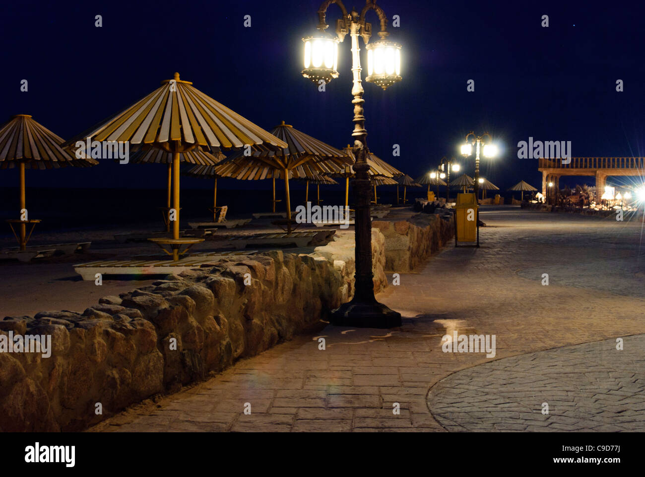 Promenade of Dahab by night - Sinai Peninsula, Egypt Stock Photo - Alamy