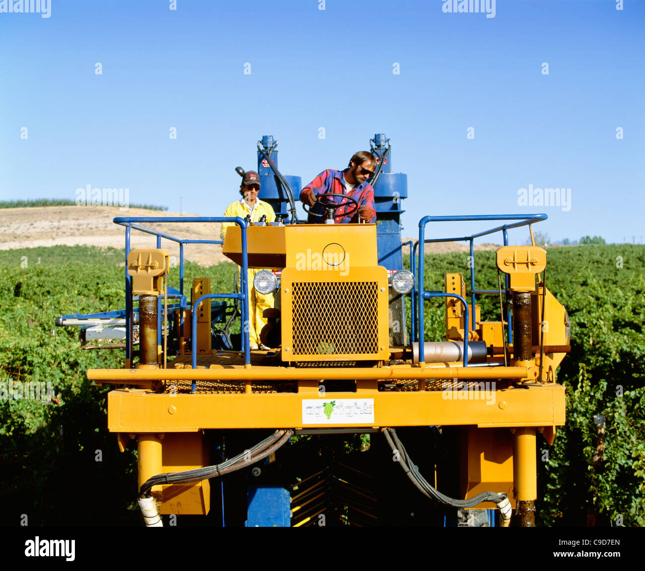 Combine mechanical grape harvester hi-res stock photography and images - Alamy