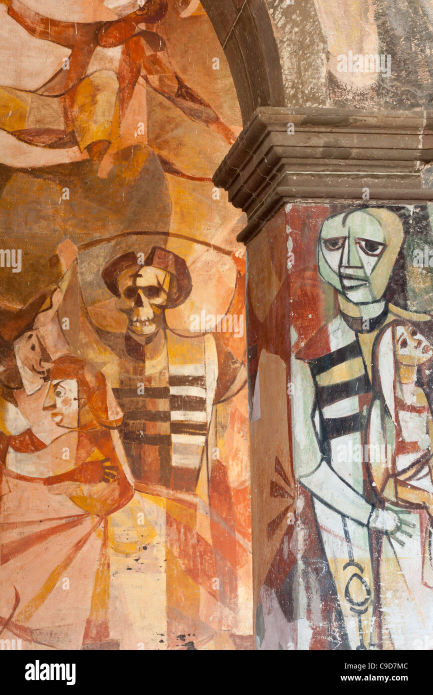 Mexico, Guanajuato, San Miguel de Allende, Art Institute, murals Stock ...
