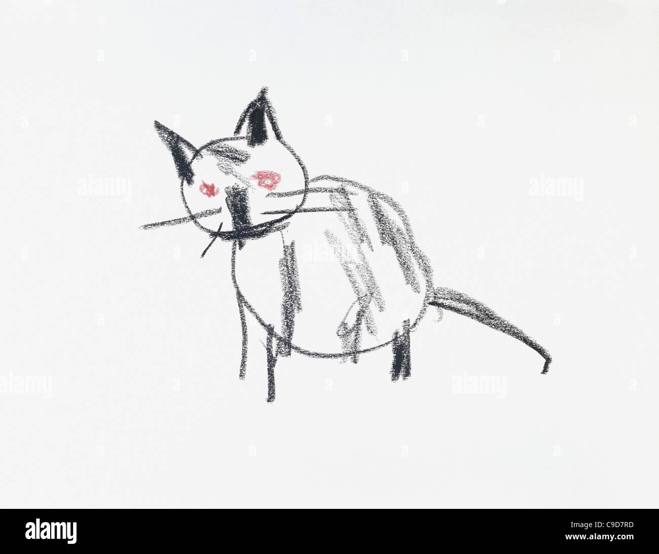 Cat Art for Children Stock Photo - Alamy