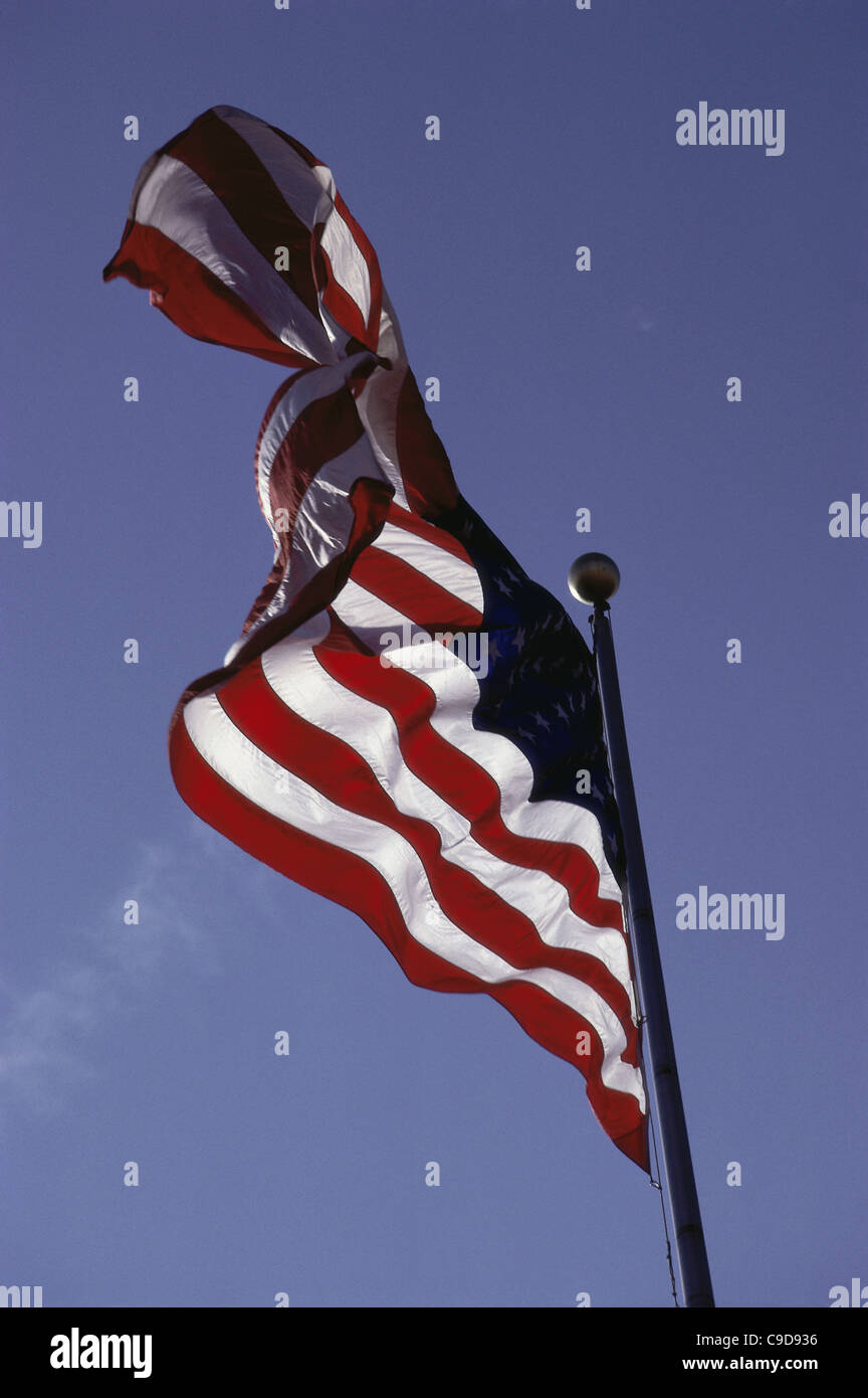 Low angle view of flag of the United States of America Stock Photo - Alamy