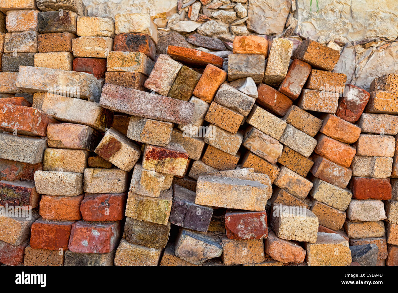 Mexico, Guanajuato, San Miguel de Allende, Stacked bricks Stock Photo ...