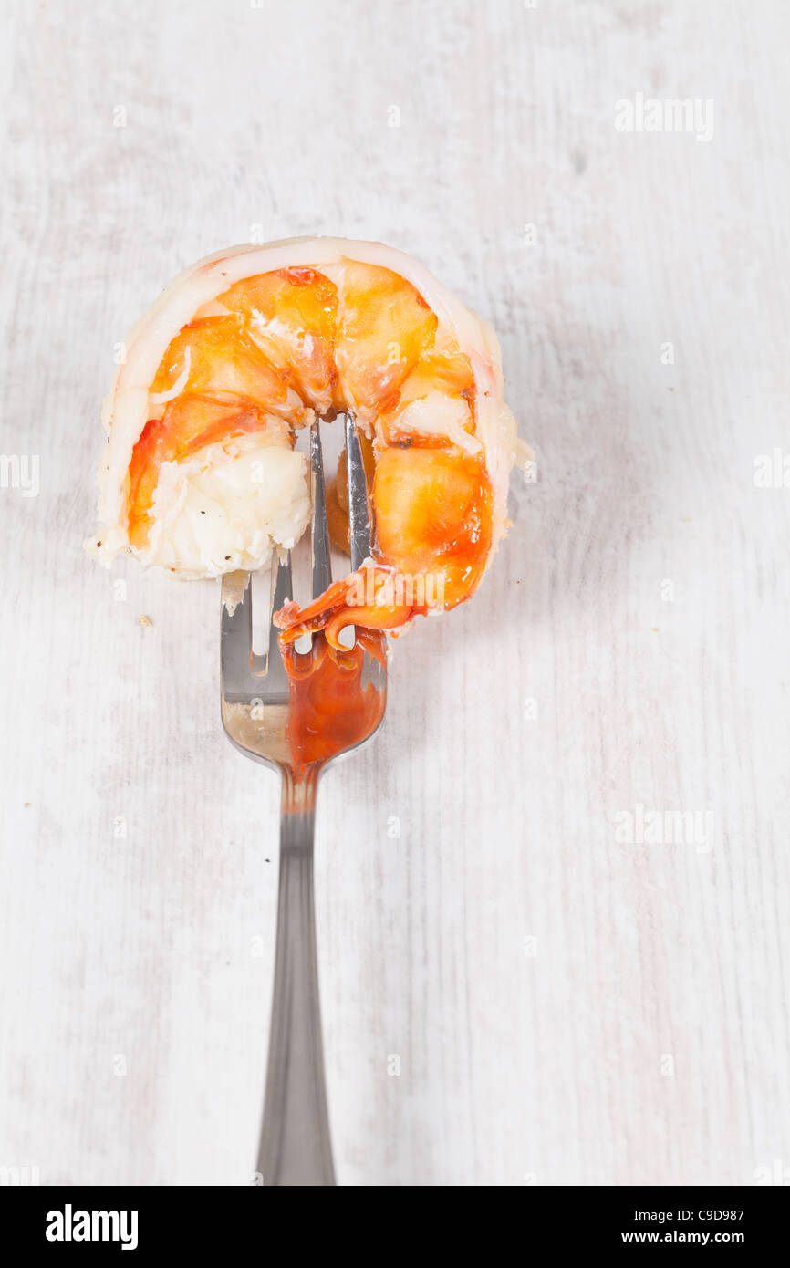 Delicious fresh prawn tails boiled for healthy nutrition Stock Photo ...