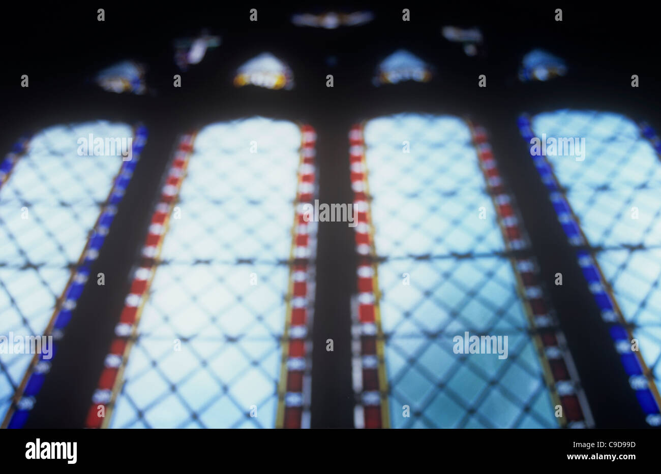 Blue stained glass window diamond hi-res stock photography and images ...