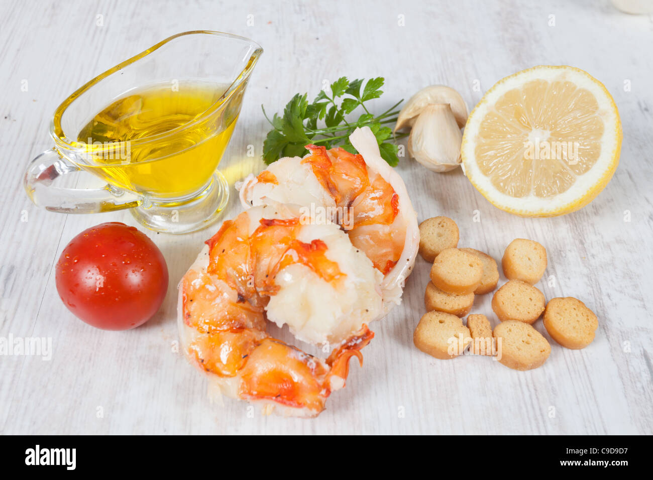 Delicious fresh prawn tails boiled for healthy nutrition Stock Photo ...