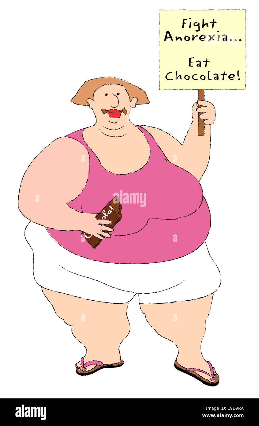 Obese person eating food Cut Out Stock Images & Pictures - Alamy