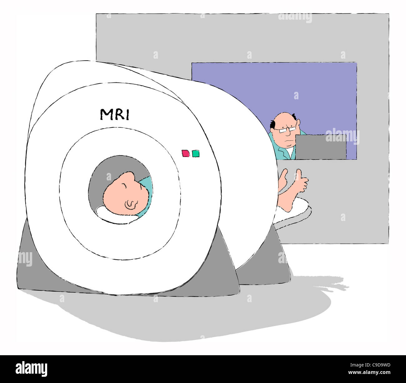 MRI scan, illustration Stock Photo - Alamy