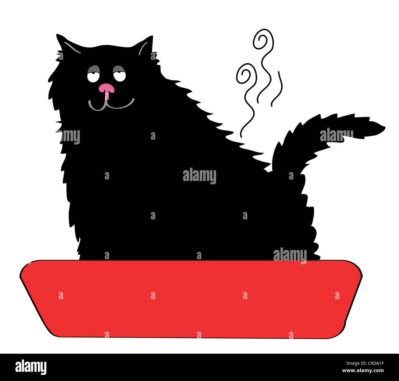 Black and white image of litterbox hi-res stock photography and images ...