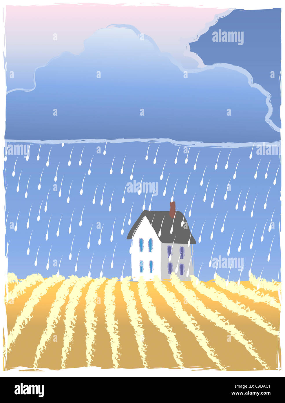 Prairie Hail, illustration Stock Photo - Alamy