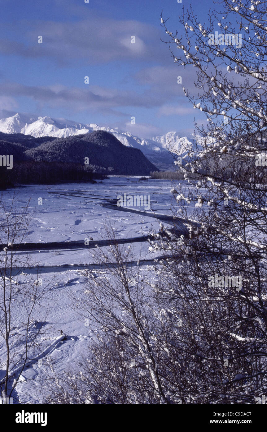 The chilkat mountain range to the north hi-res stock photography and ...