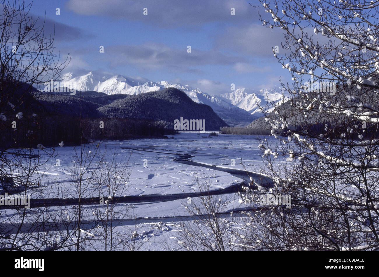 The chilkat mountain range to the north hi-res stock photography and ...