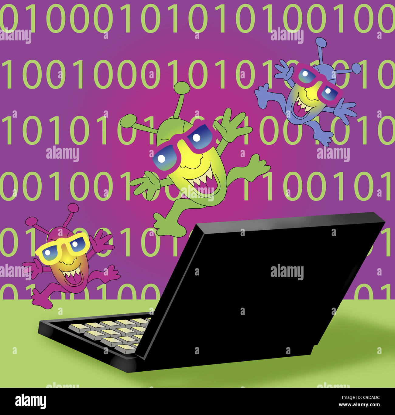 Computer Virus 2004 Linda Braucht (20th C. American) Computer graphics ...