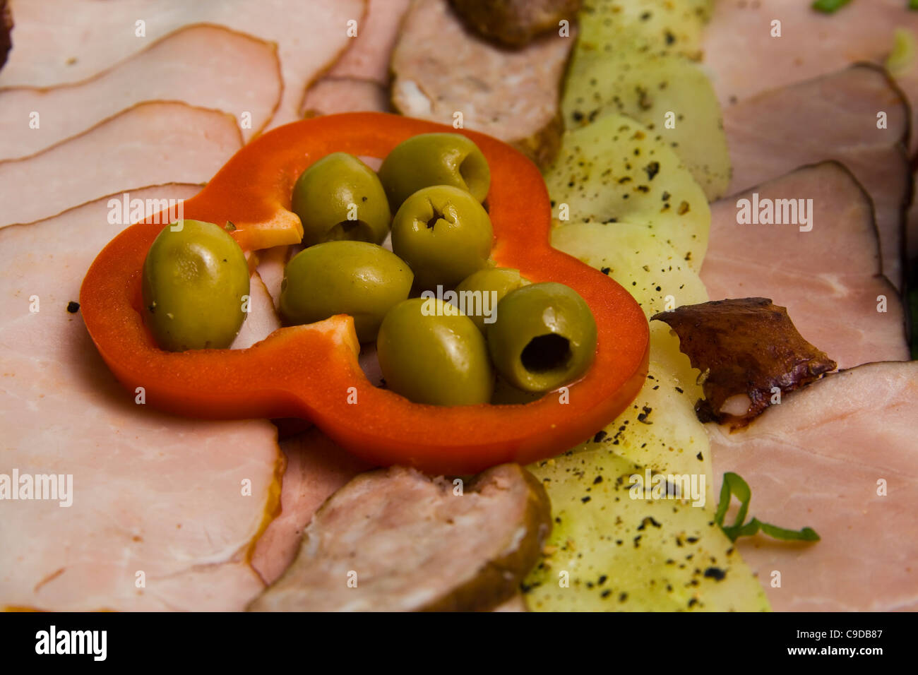 Breakfast food on white background Stock Photo - Alamy