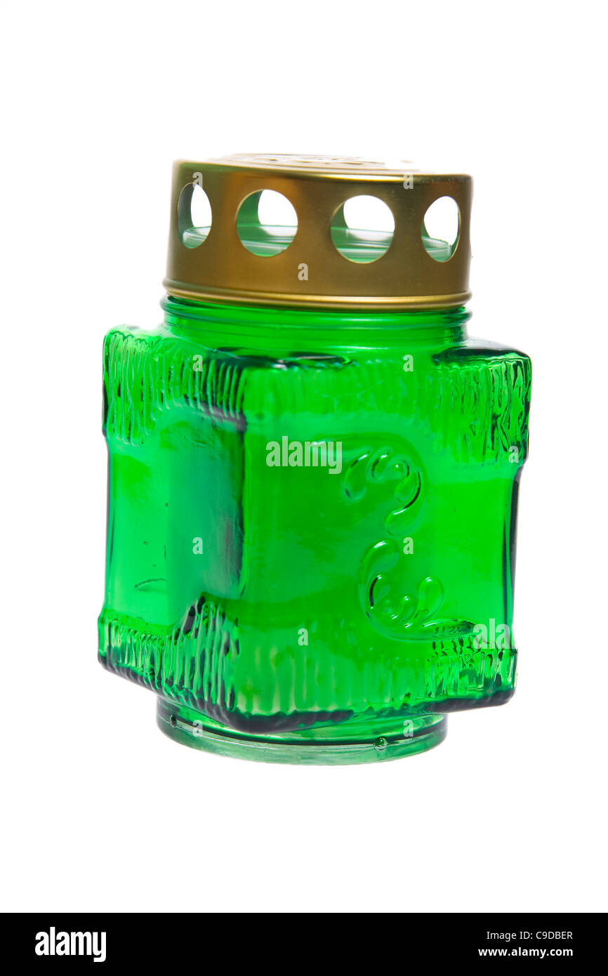 Closeup bright burning candle Cut Out Stock Images & Pictures - Alamy