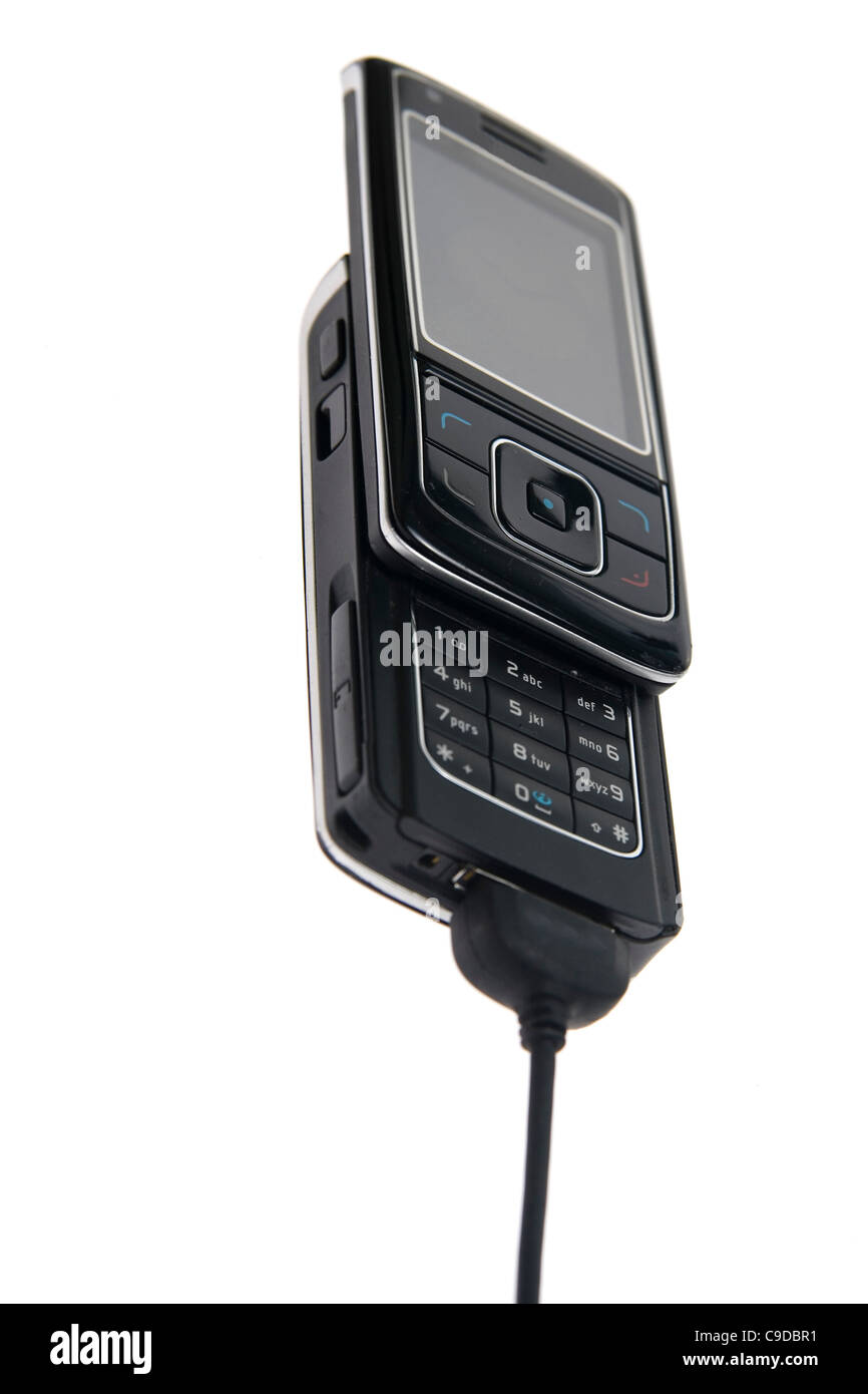 Mobile phone isolated on white background Stock Photo - Alamy