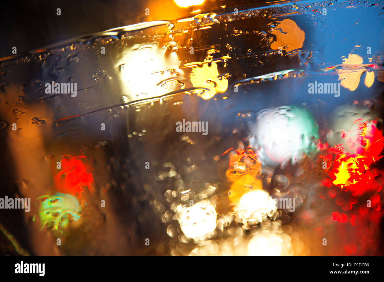 Dusk through water droplets hi-res stock photography and images - Alamy