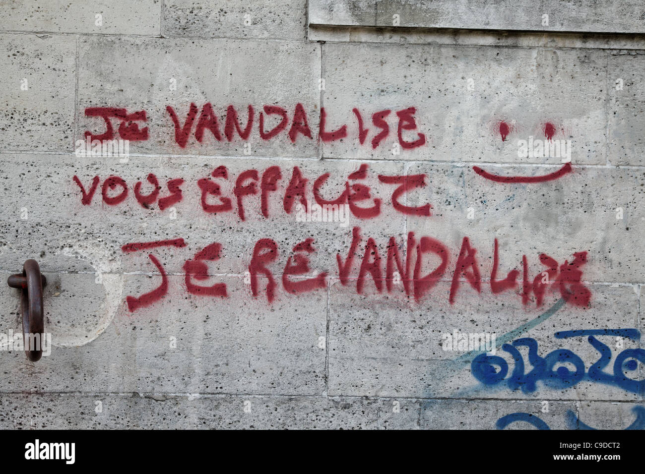 I vandalize, you fix, I re-vandalize. Writing on the wall, Paris ...
