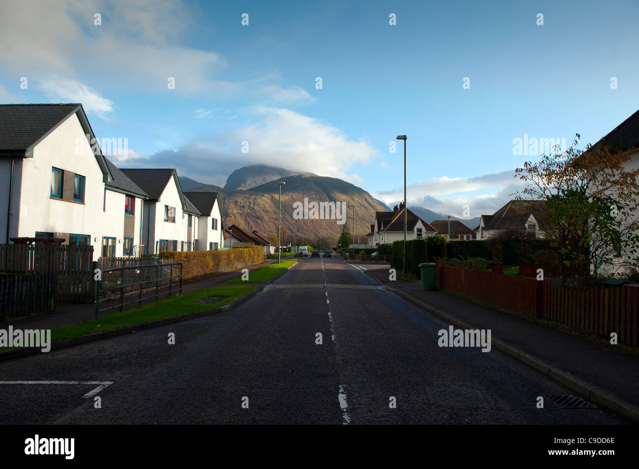 Ben Nevis the highest mountain in the British Isles towers above from ...