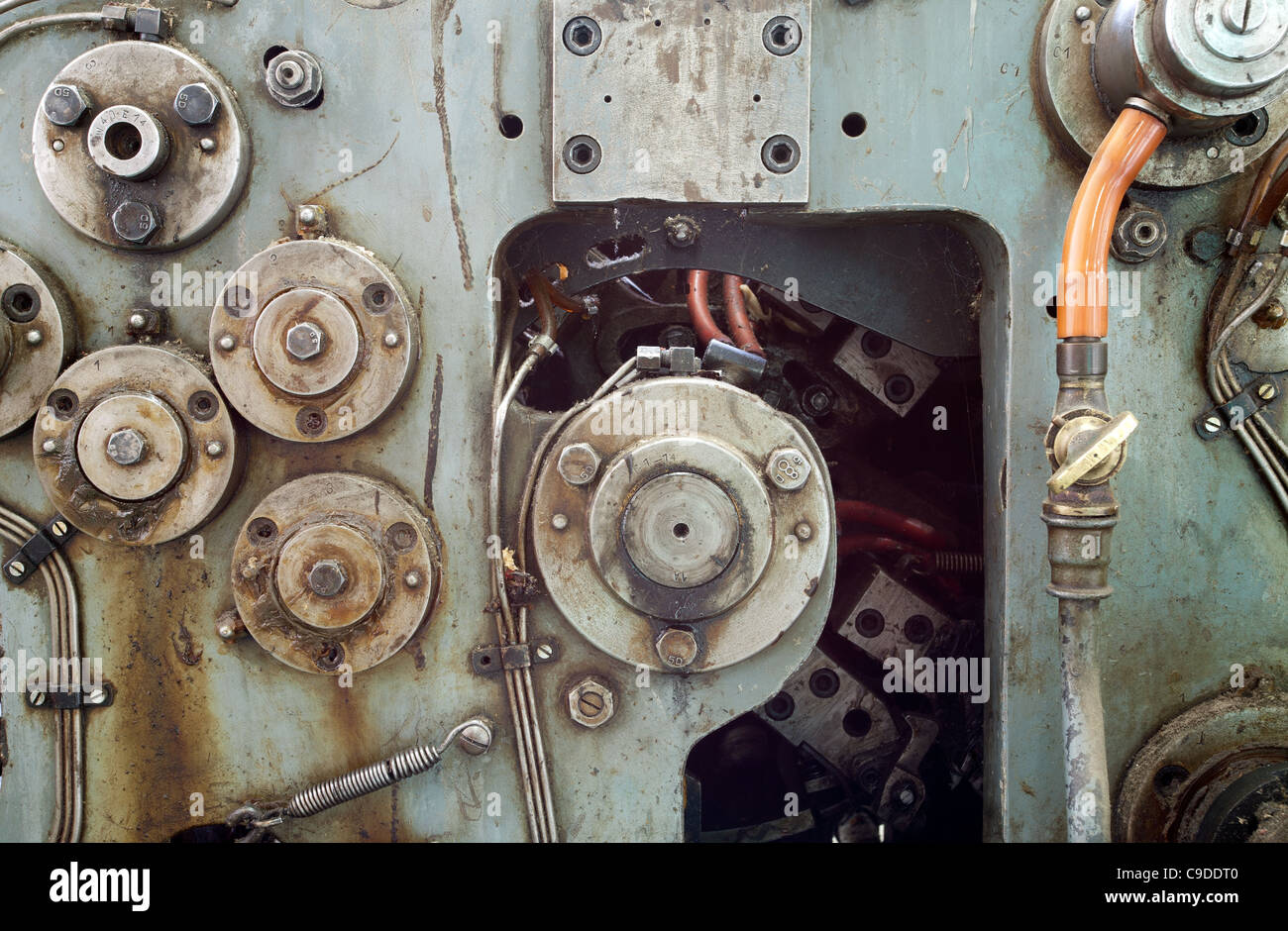 Details of a machine, old and used Stock Photo - Alamy