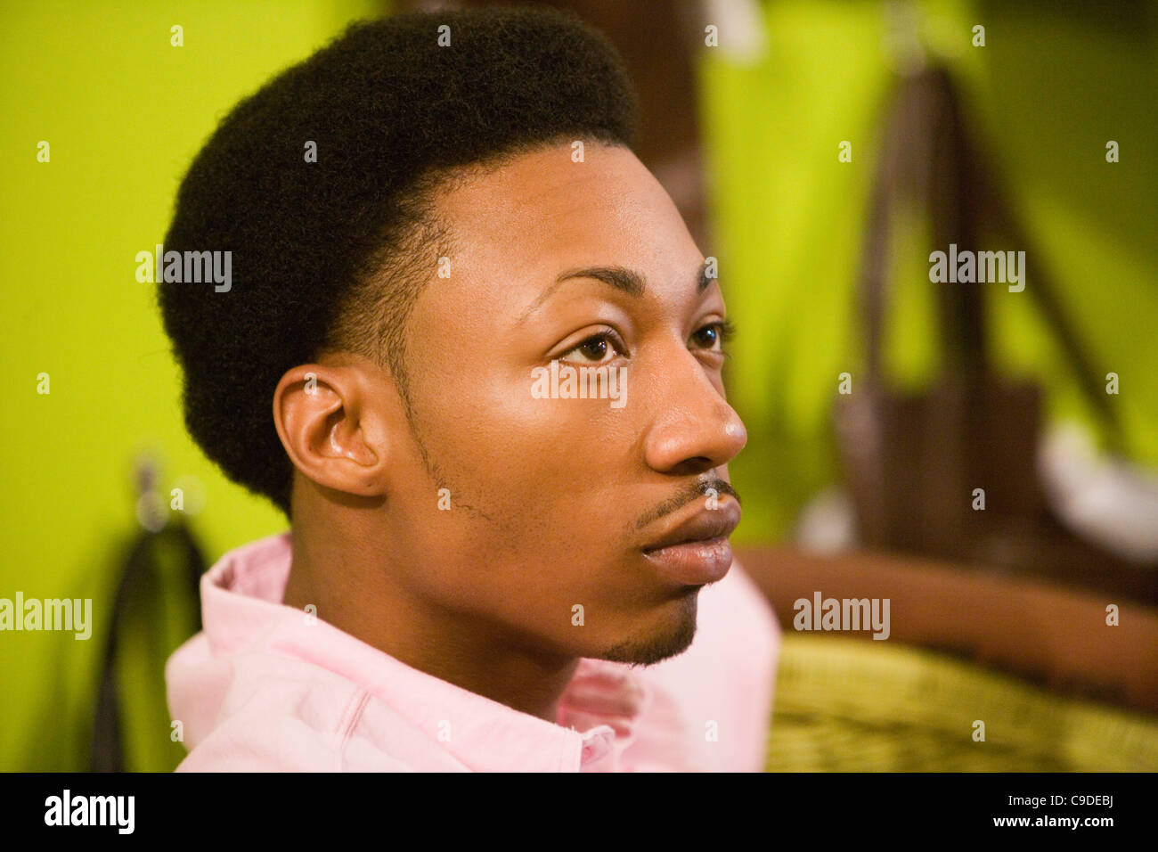 Profile of a young man Stock Photo - Alamy