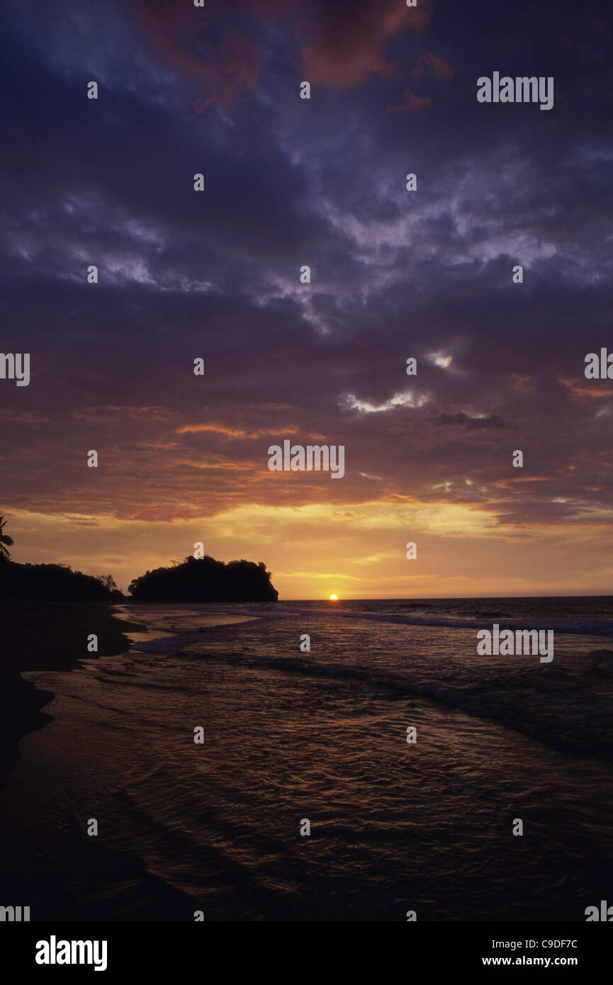 Sunset over a beach, Venezuela Stock Photo - Alamy