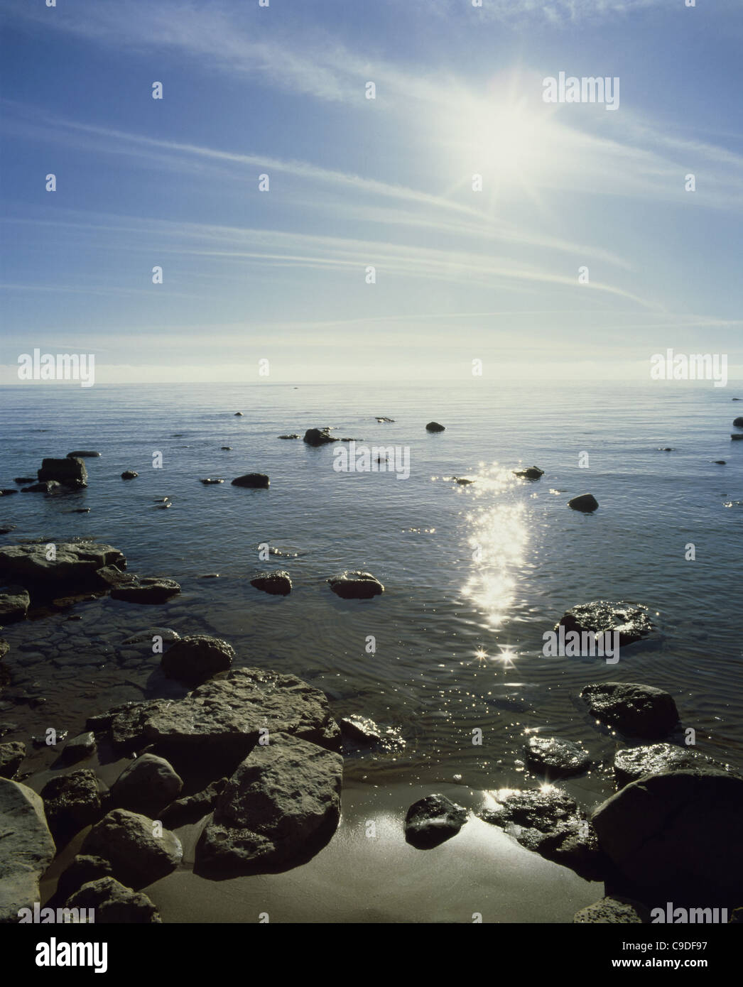 Rocks in Lake Michigan, Michigan, USA Stock Photo - Alamy